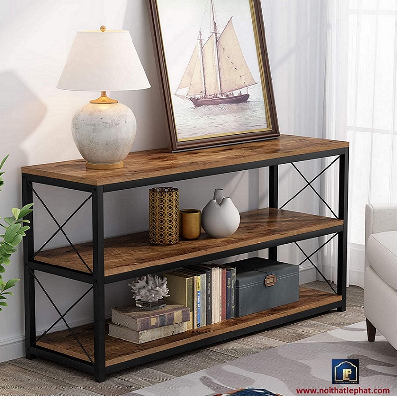 Bàn Console Mặt Gỗ Hiện Đại Và Khung Thép Chắc Chắn.//CONSOLE_67